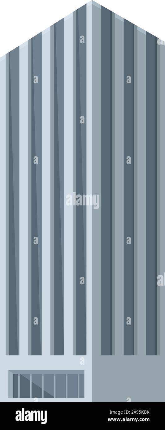 Detailed modern skyscraper vector illustration with a contemporary ...