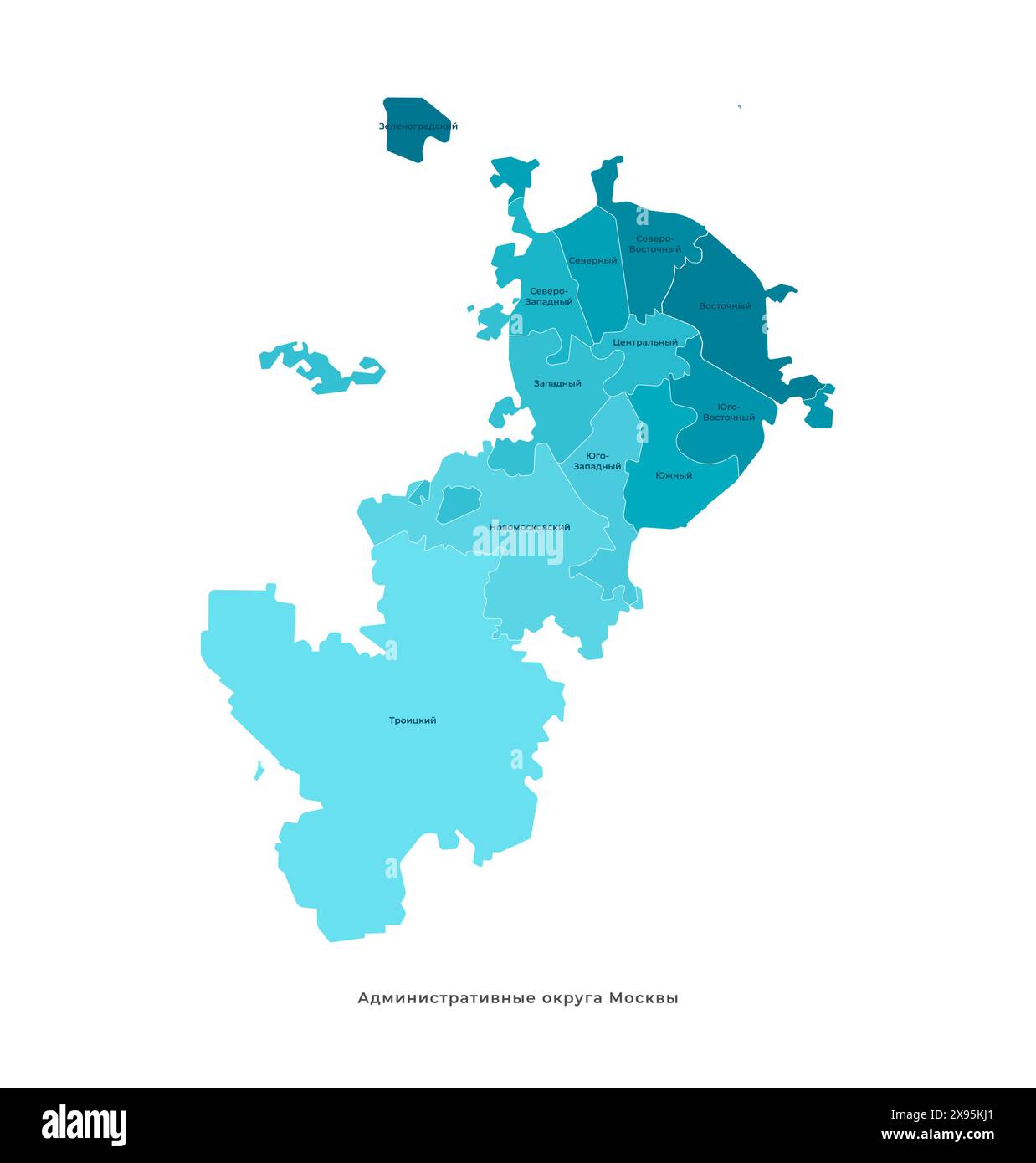 Vector isolated illustration with simplified shape of Moscow map ...