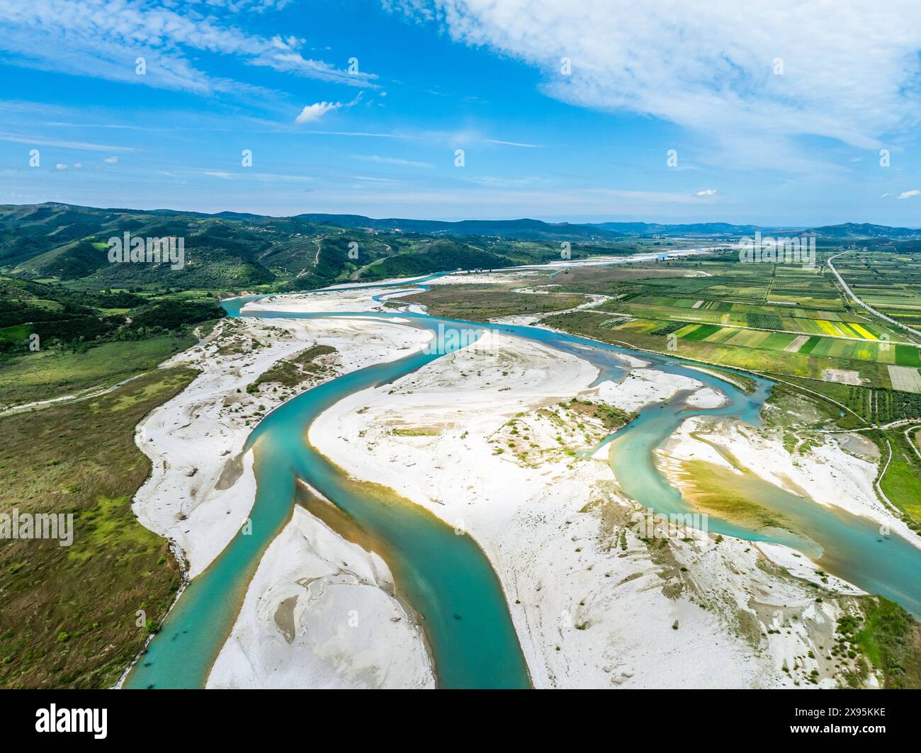 Vjosa River National Park, Wild River, Albania, Europe Stock Photo - Alamy