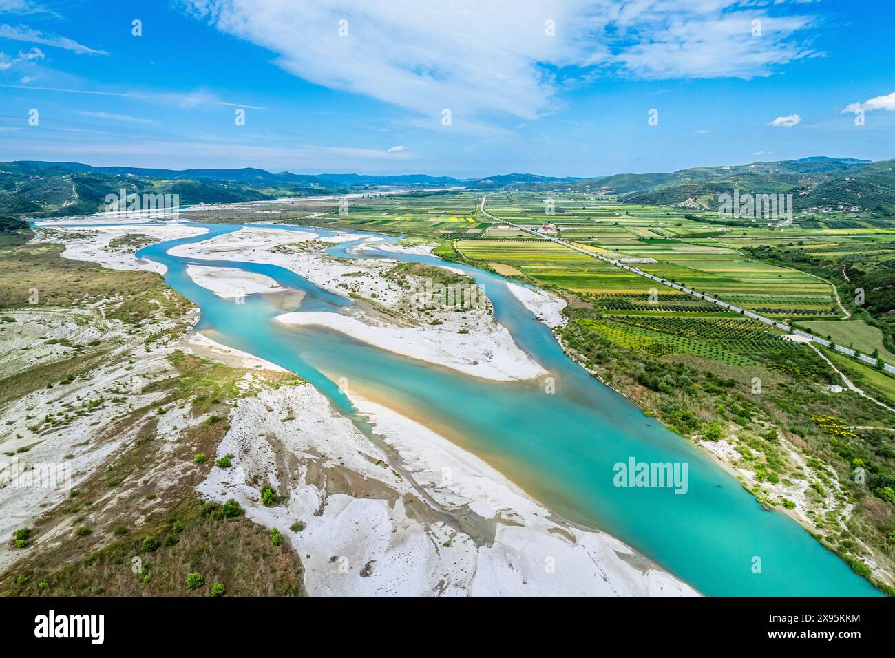 Vjosa River National Park, Wild River, Albania, Europe Stock Photo - Alamy