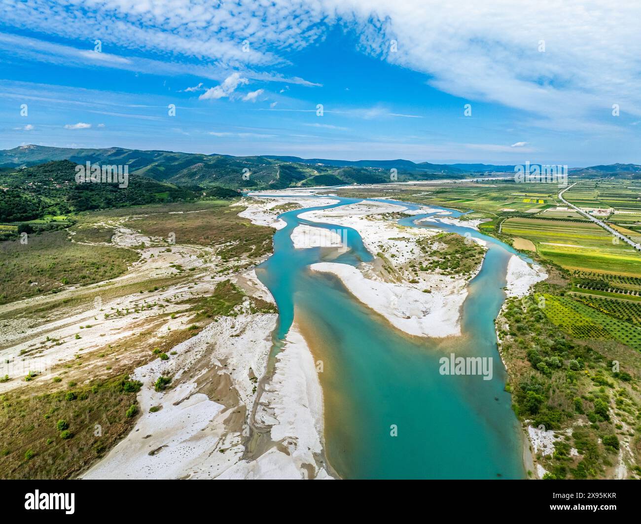 Vjosa River National Park, Wild River, Albania, Europe Stock Photo - Alamy