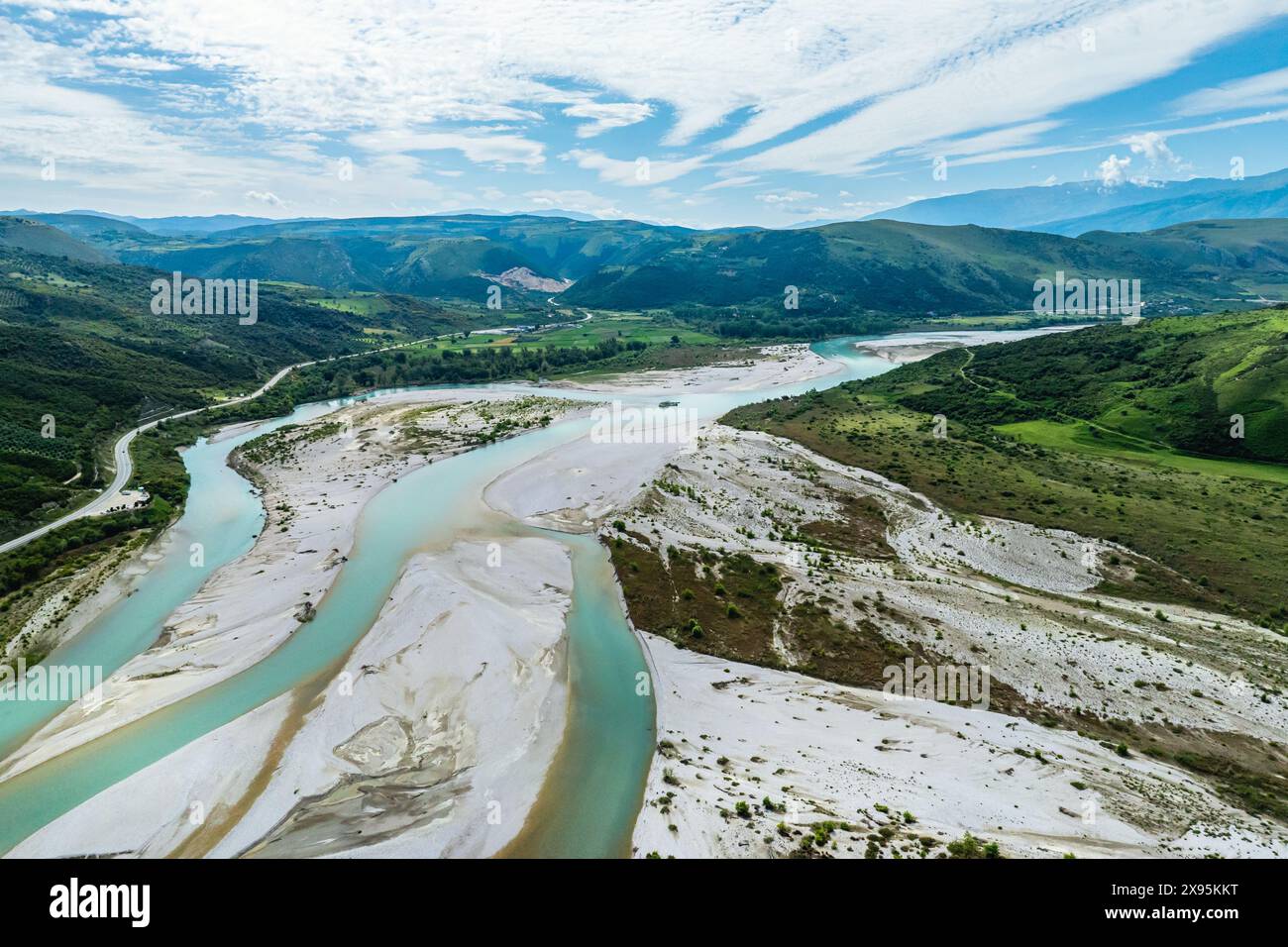 Vjosa River National Park, Wild River, Albania, Europe Stock Photo - Alamy