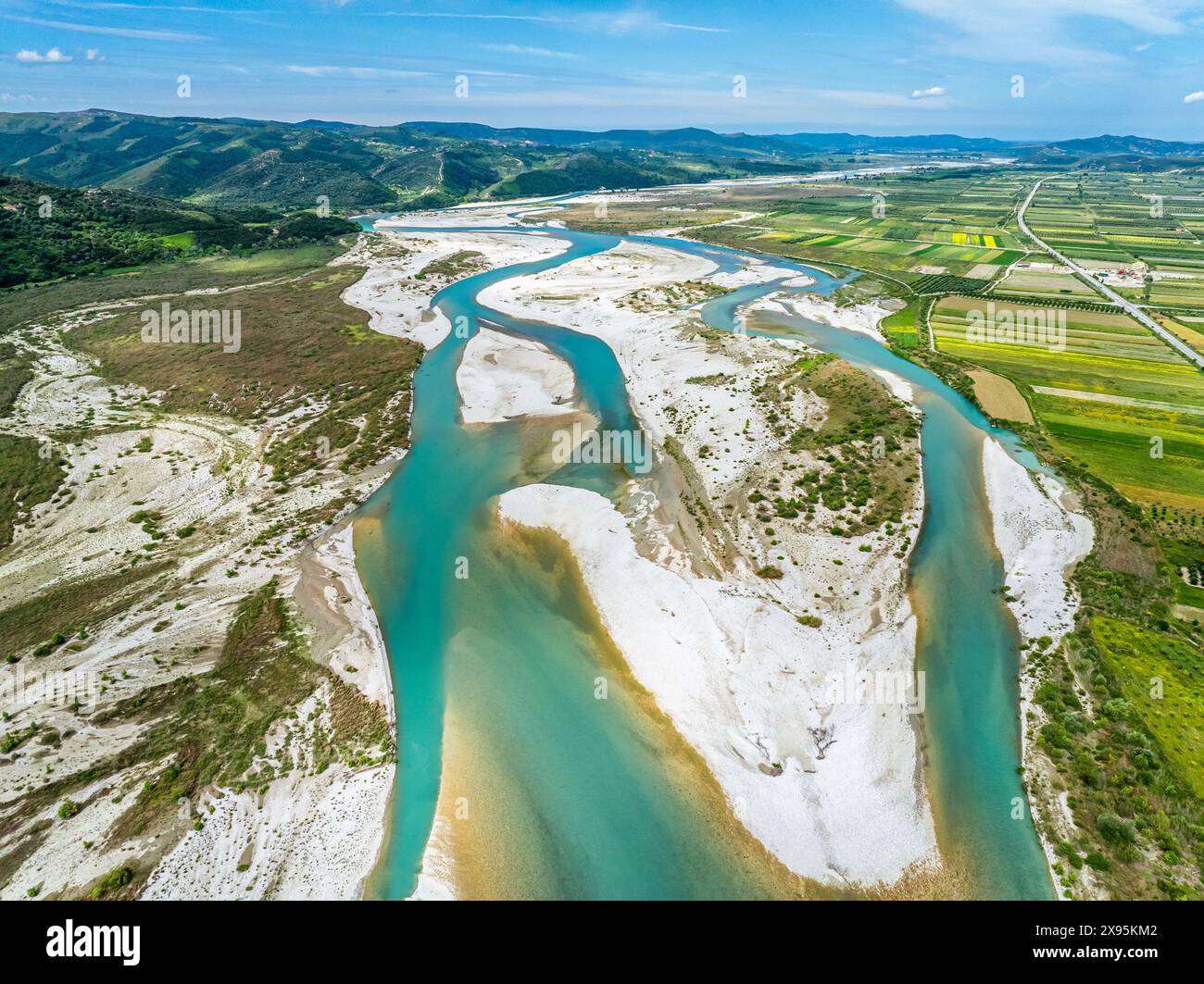 Vjosa River National Park, Wild River, Albania, Europe Stock Photo - Alamy