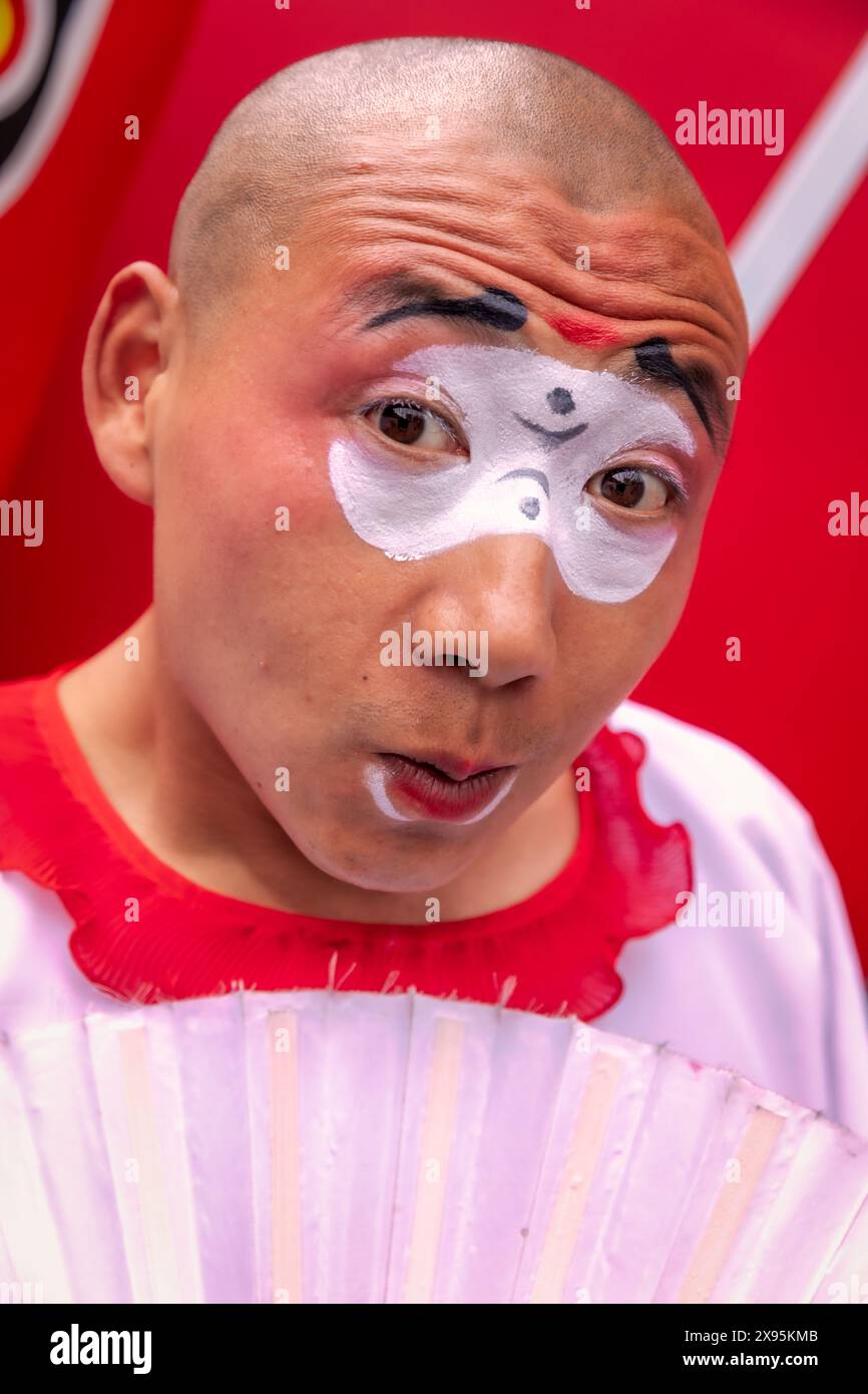 Chinese man with face painting, Chengdu, China Stock Photo - Alamy