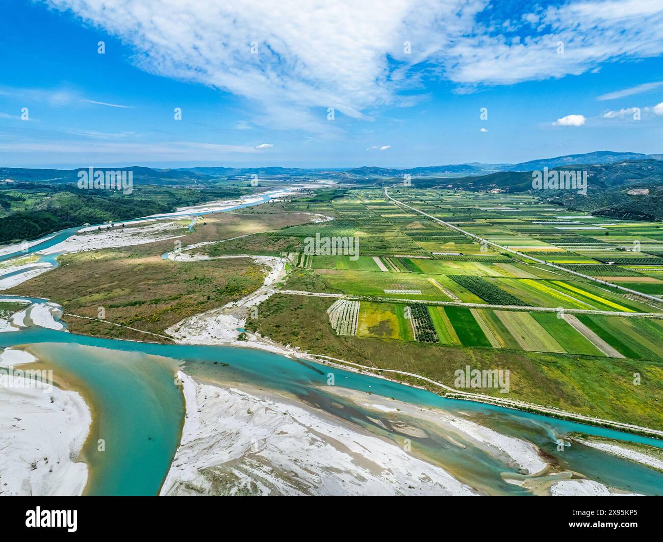 Vjosa River National Park, Wild River, Albania, Europe Stock Photo - Alamy