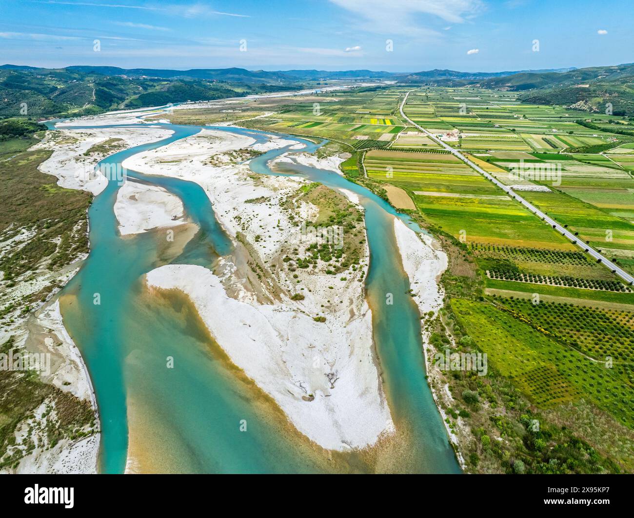 Vjosa River National Park, Wild River, Albania, Europe Stock Photo - Alamy