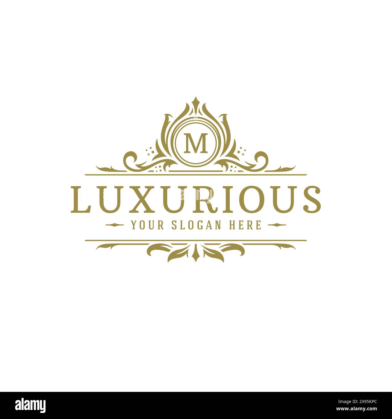 Luxury logo crest template design vector illustration. Royal brand ...