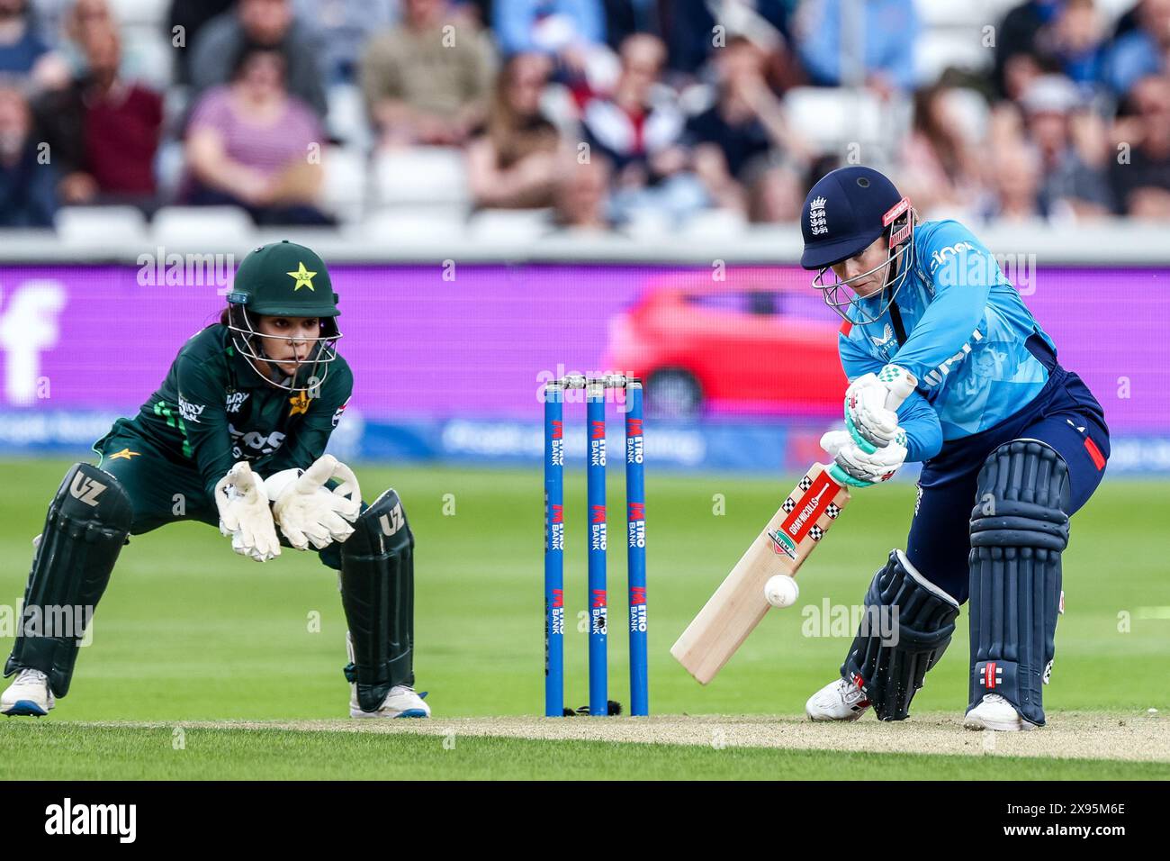 Chelmsford, UK. 29th May, 2024. Tammy Beaumont in action with the bat ...