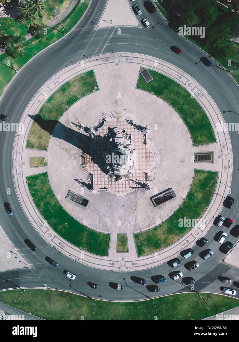 The image captures an aerial perspective of the Marques de Pombal ...