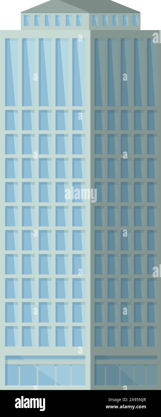 Illustration of a modern skyscraper building in a contemporary urban ...