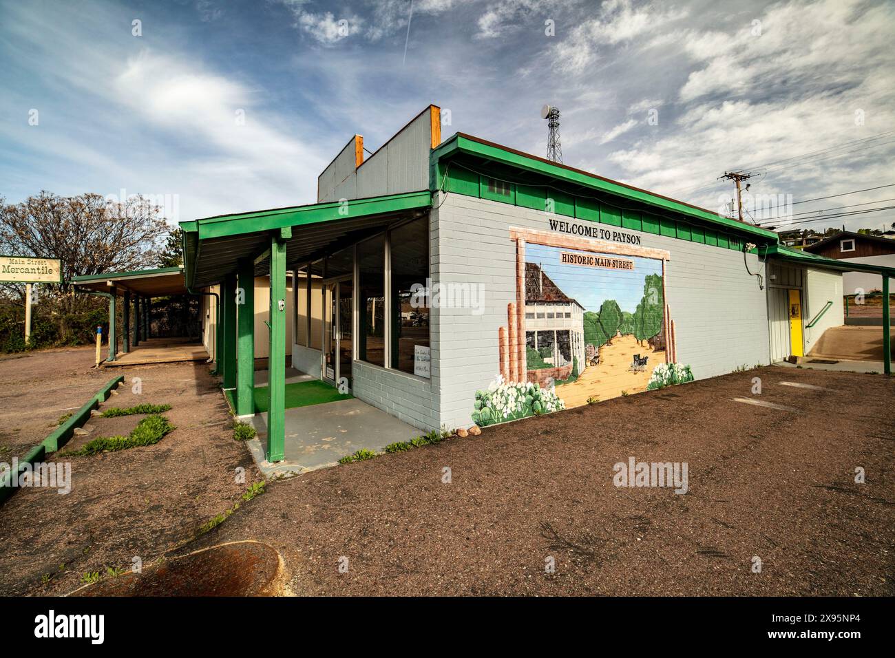 Historic architecture in the changed town of Payson, northern Gila ...