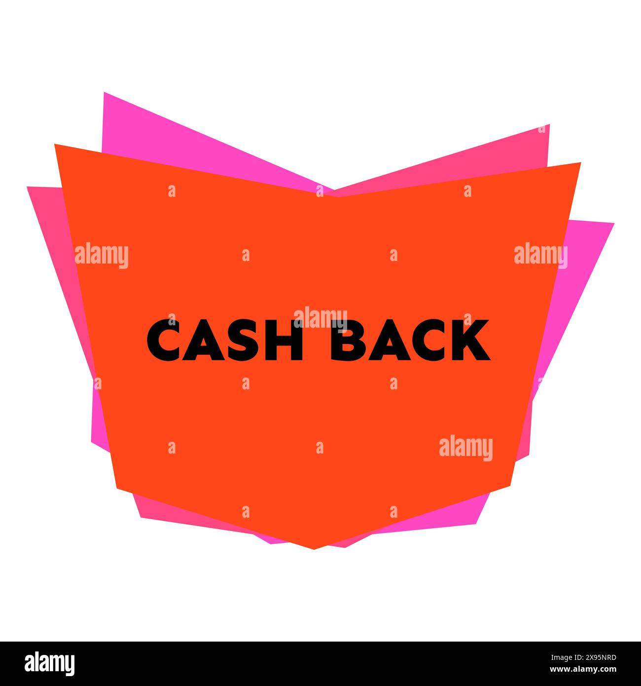 Cash back sticker with abstract colorful geometric forms. Vector ...