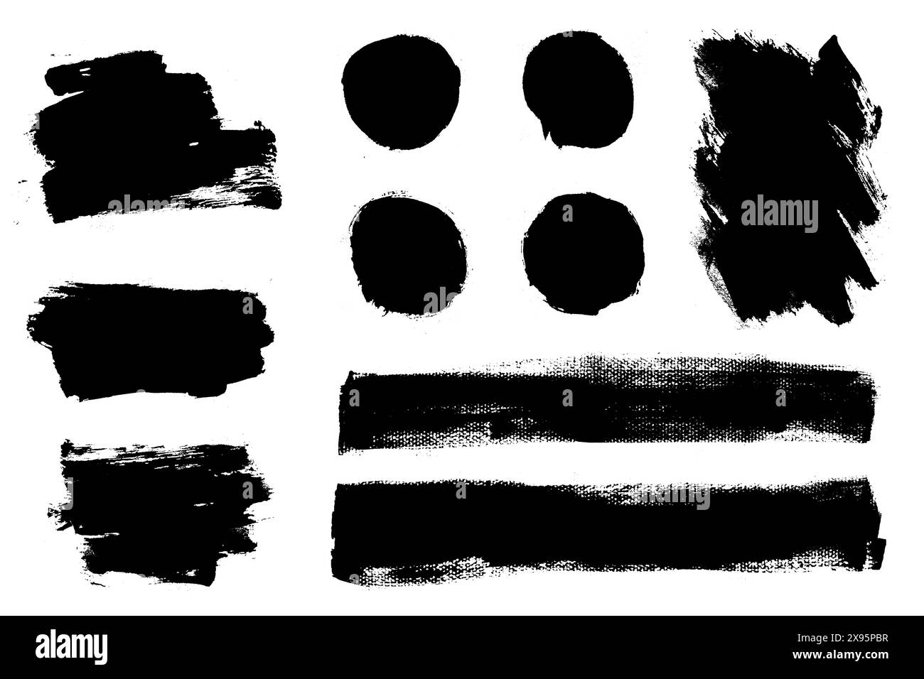 Brush strokes vector. SPainted rectangles and diagonal brush ...