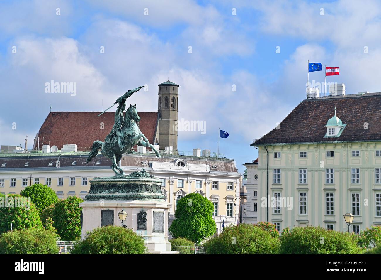 Equestrian Statue of Archduke Charles of Austria at Heldenplatz Square ...
