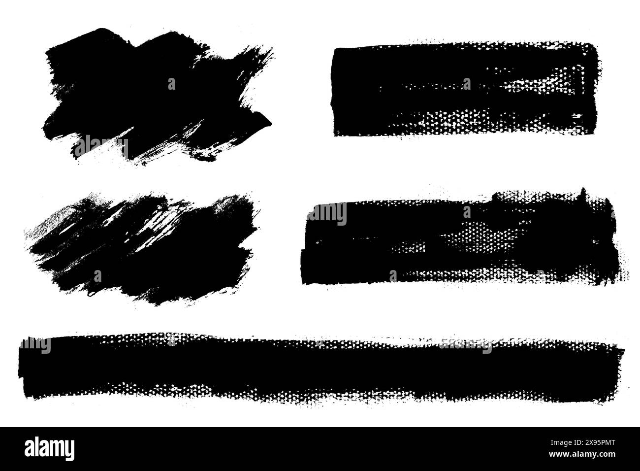 Brush strokes vector. SPainted rectangles and diagonal brush ...