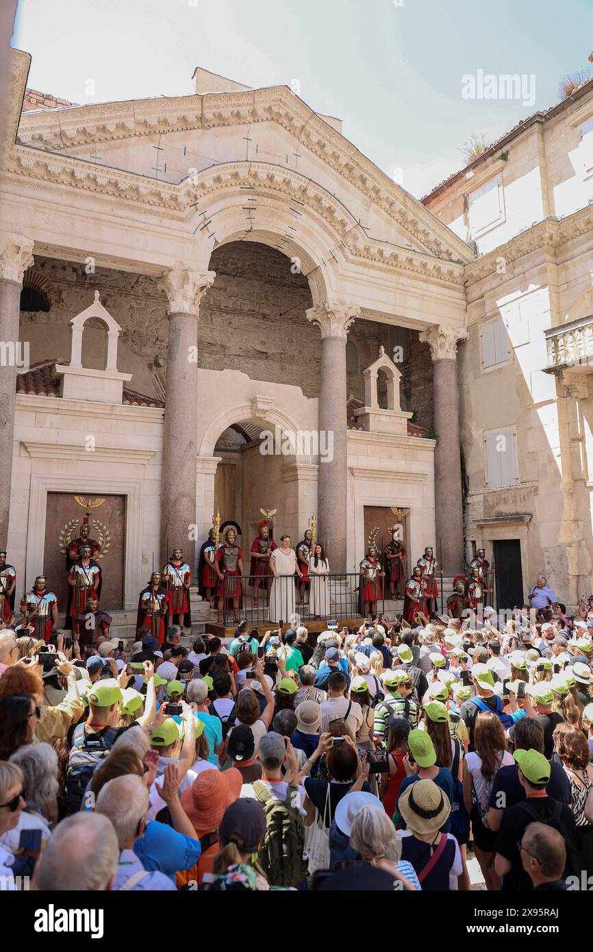 Split, Croatia. 29th May, 2024. Every day during summer months, at noon ...