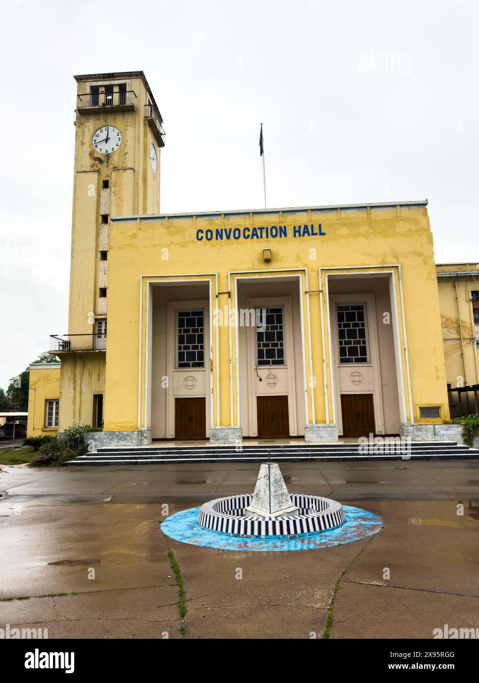 University of Peshawar Convocation Hall and Clock Tower Under Overcast ...