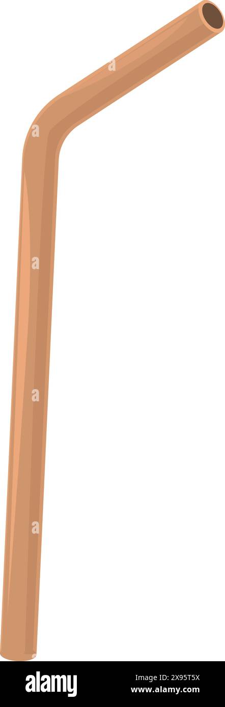 Ecofriendly bamboo straw 3d illustration. Sustainable drinking ...