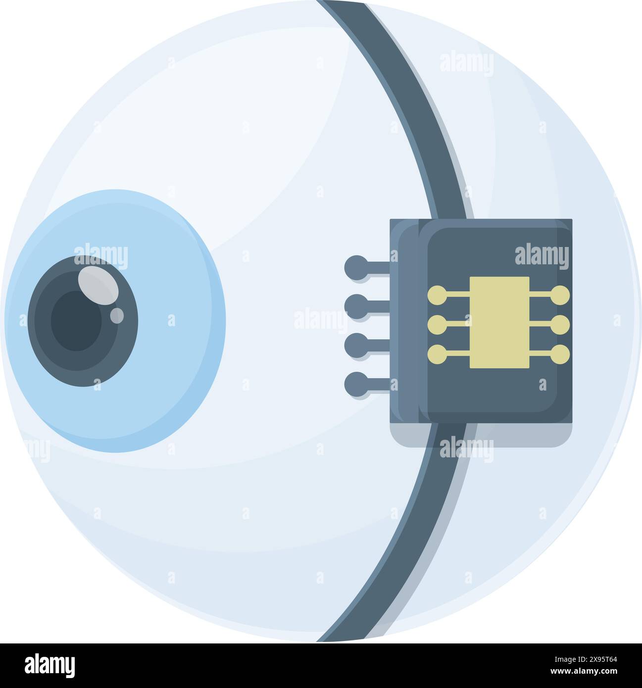 Futuristic cyborg eye concept illustration with robotic. Artificial ...