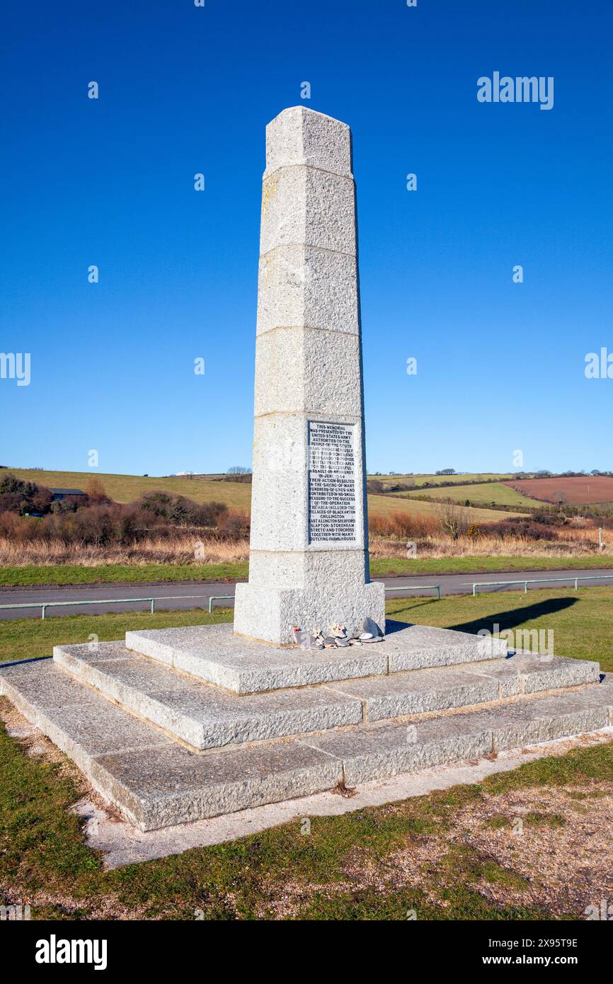 England, Devon, Slapton Sands, The American Monument to Local People ...