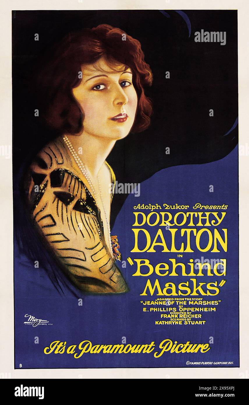 Dorothy Dalton in Behind Masks (Paramount, 1921) - vintage film poster ...