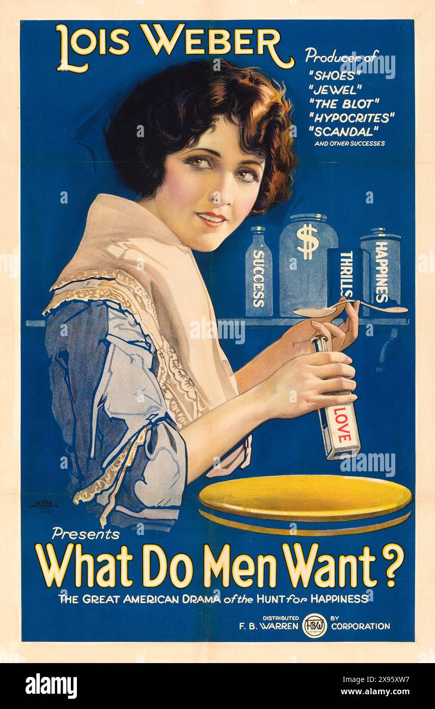 Lois Weber presents What Do Men Want (F.B. Warren, 1921) - vintage film ...