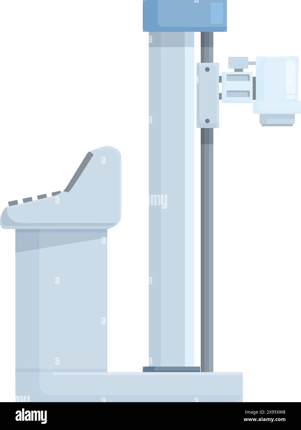 Vector graphic of a sleek, contemporary dental radiography equipment on ...
