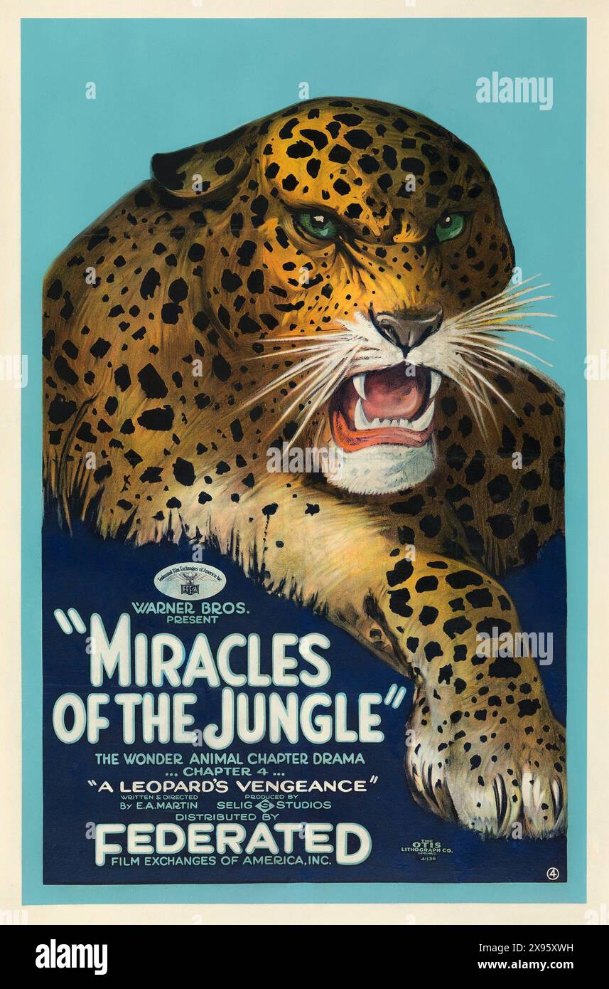 Miracles of the Jungle, chapter 4 (Warner Bros., Selig Studios 1921) A Leopard's Vengeance ...