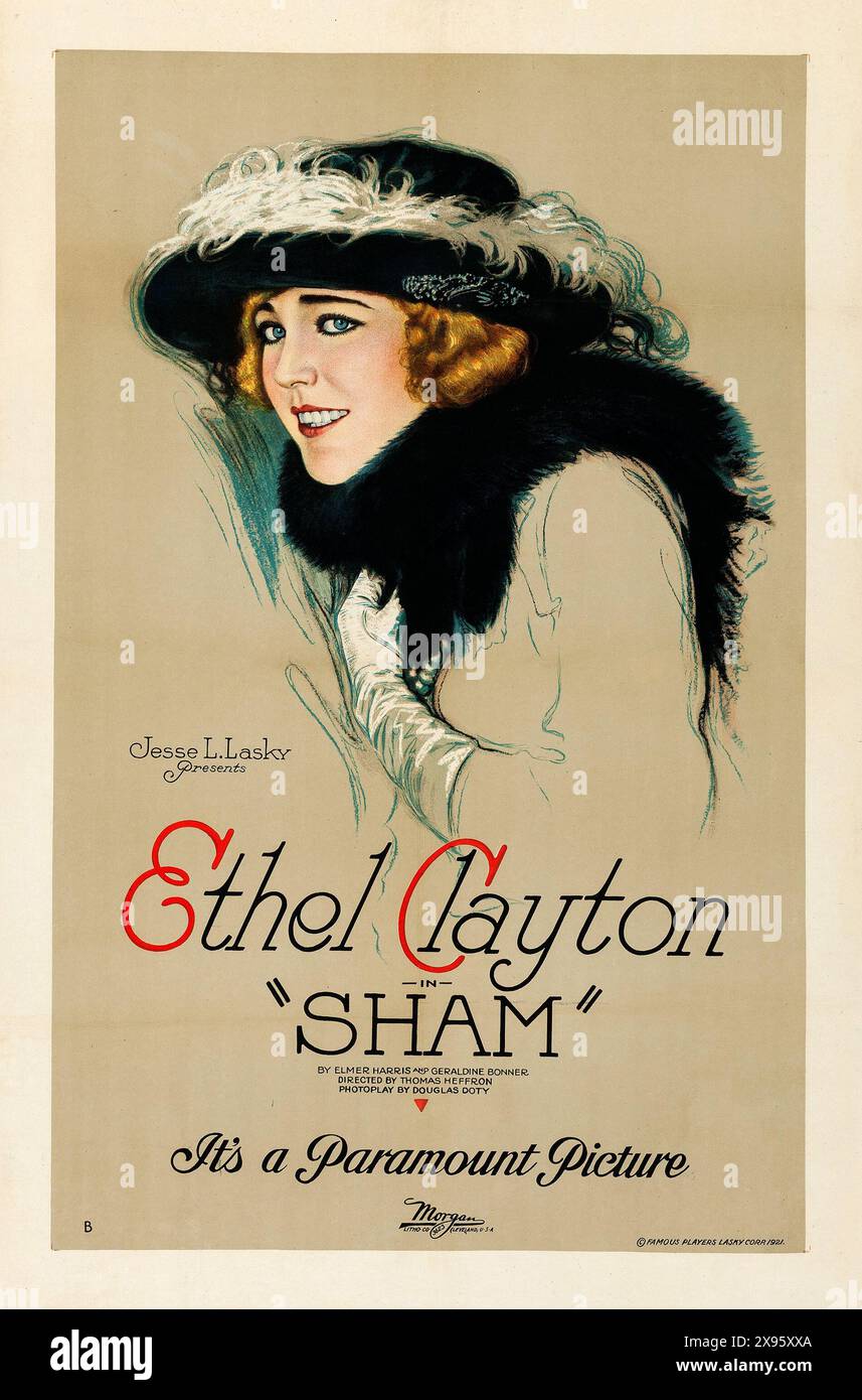 Sham (Paramount, 1921) Ethel Clayton - vintage film poster Stock Photo ...