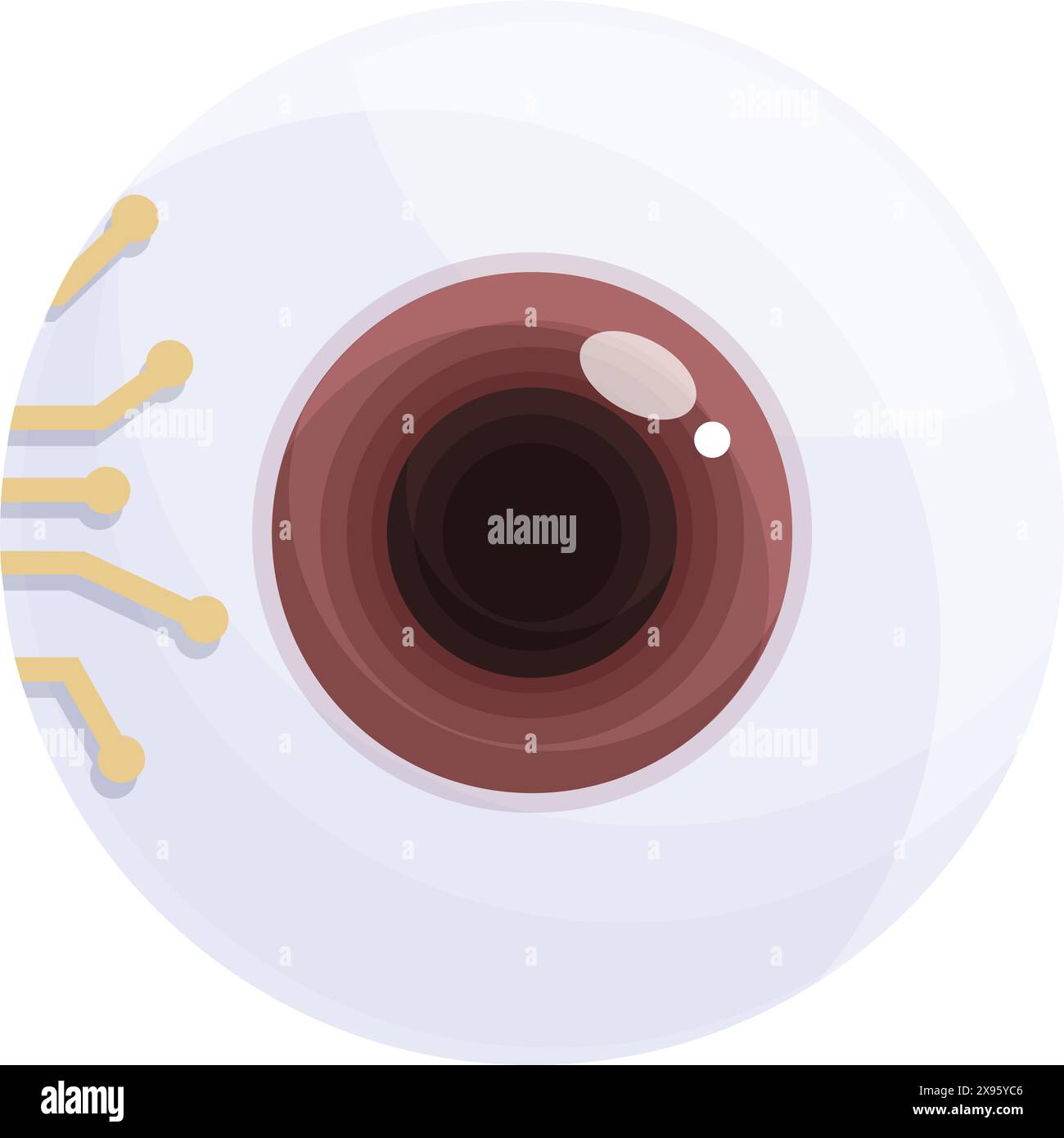 Abstract digital eye concept illustration with surveillance technology ...