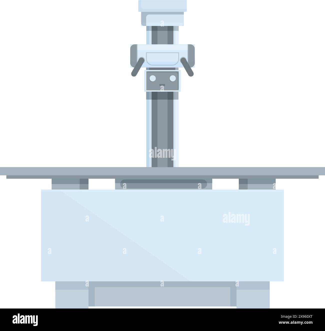 Vector illustration of a stylized microscope on a laboratory table ...