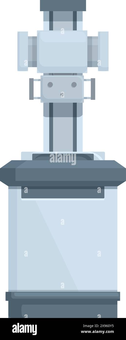 Flat design vector illustration of a sophisticated medical imaging ...