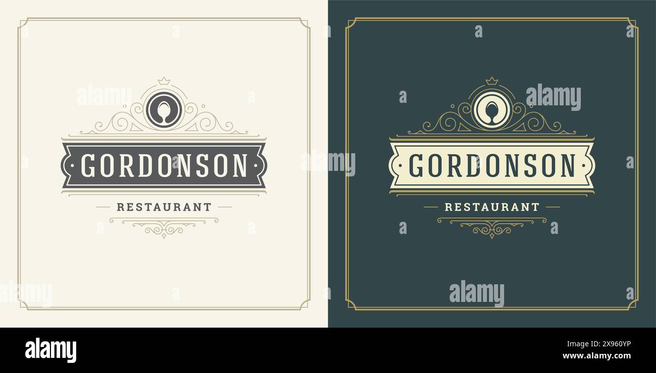 Restaurant logo design vector illustration spoon silhouette good for ...