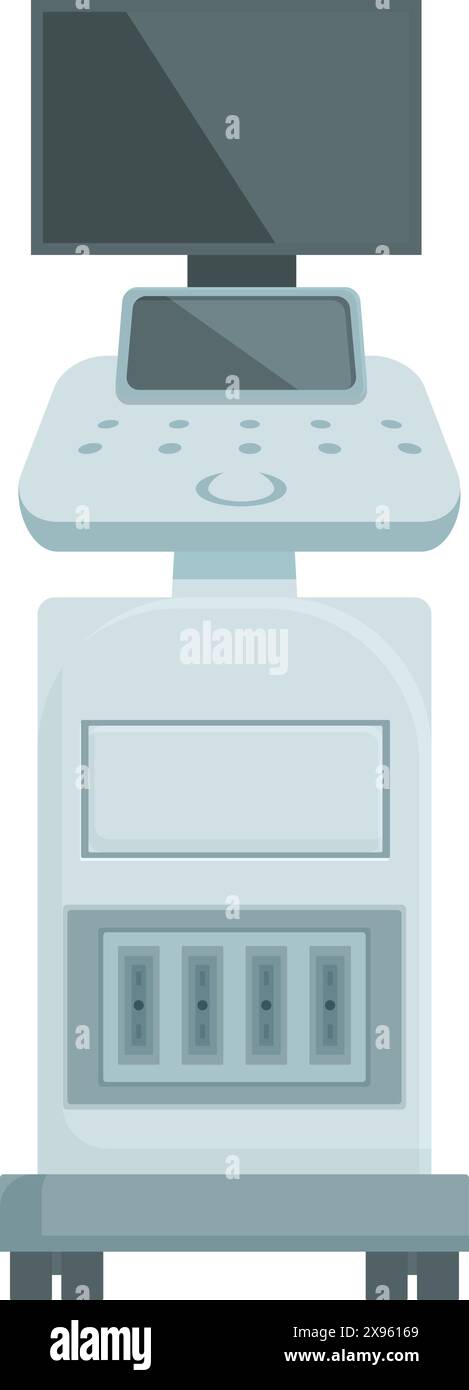 Vector illustration of a contemporary point of sale pos system with a ...