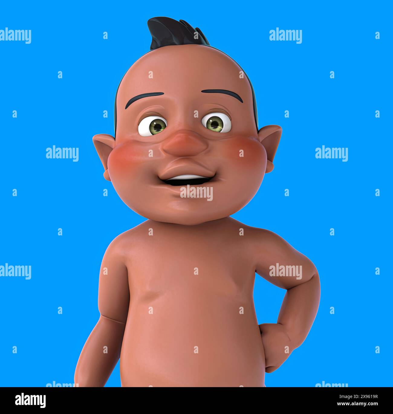 Fun 3D cartoon baby saying hi Stock Photo - Alamy
