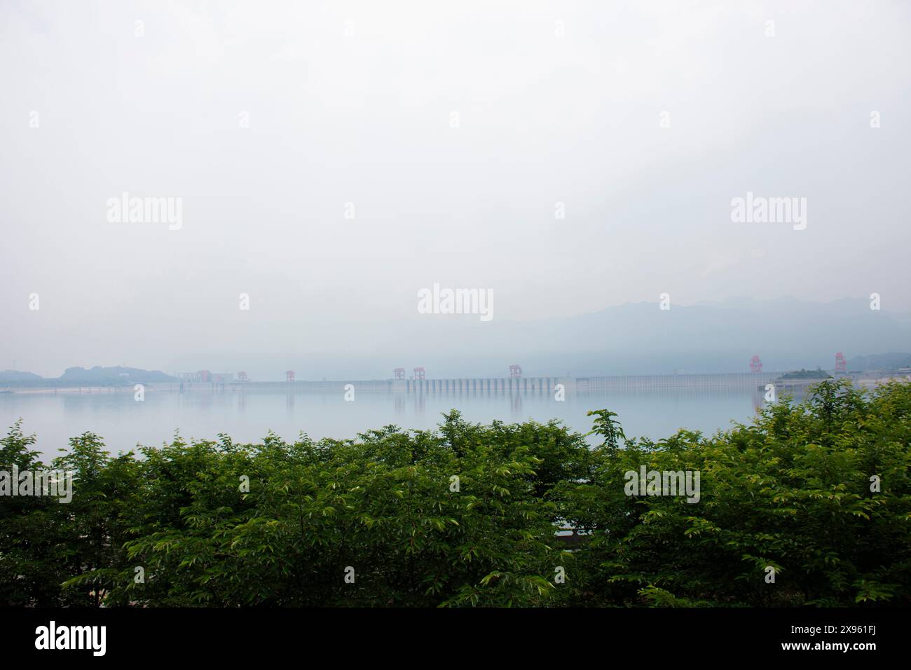 View landscape of Phoenix Mountain and yangtze river with Three Gorges ...