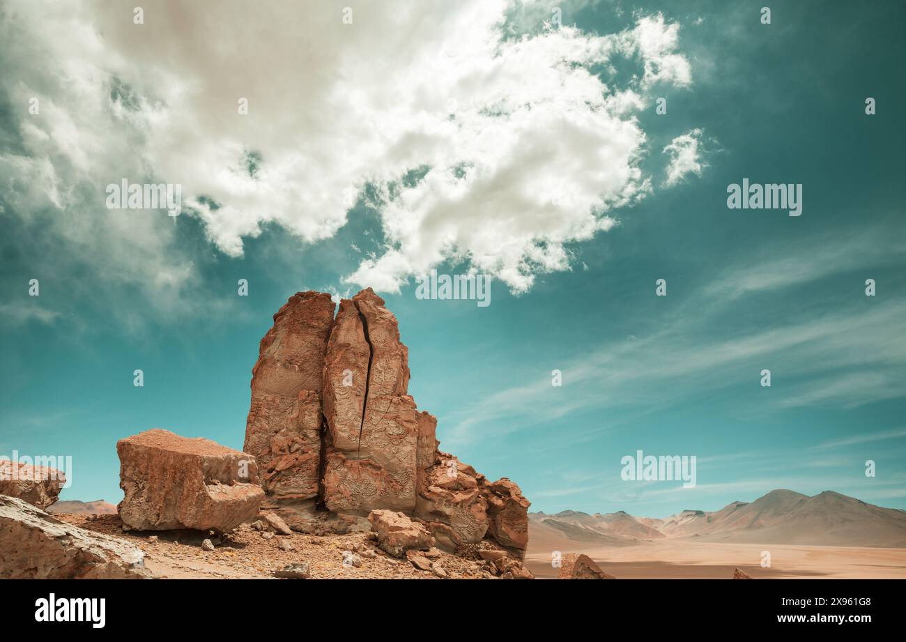 Epic Salvador Dali desert. Unusual natural landscapes in Bolivia Stock ...