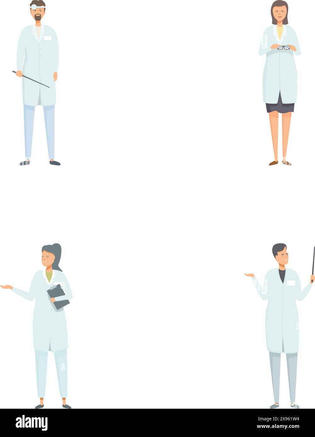 Collection of medical staff in uniform, showcasing varied healthcare ...