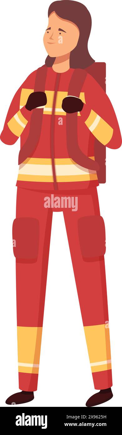 Female firewoman cartoon hi-res stock photography and images - Alamy