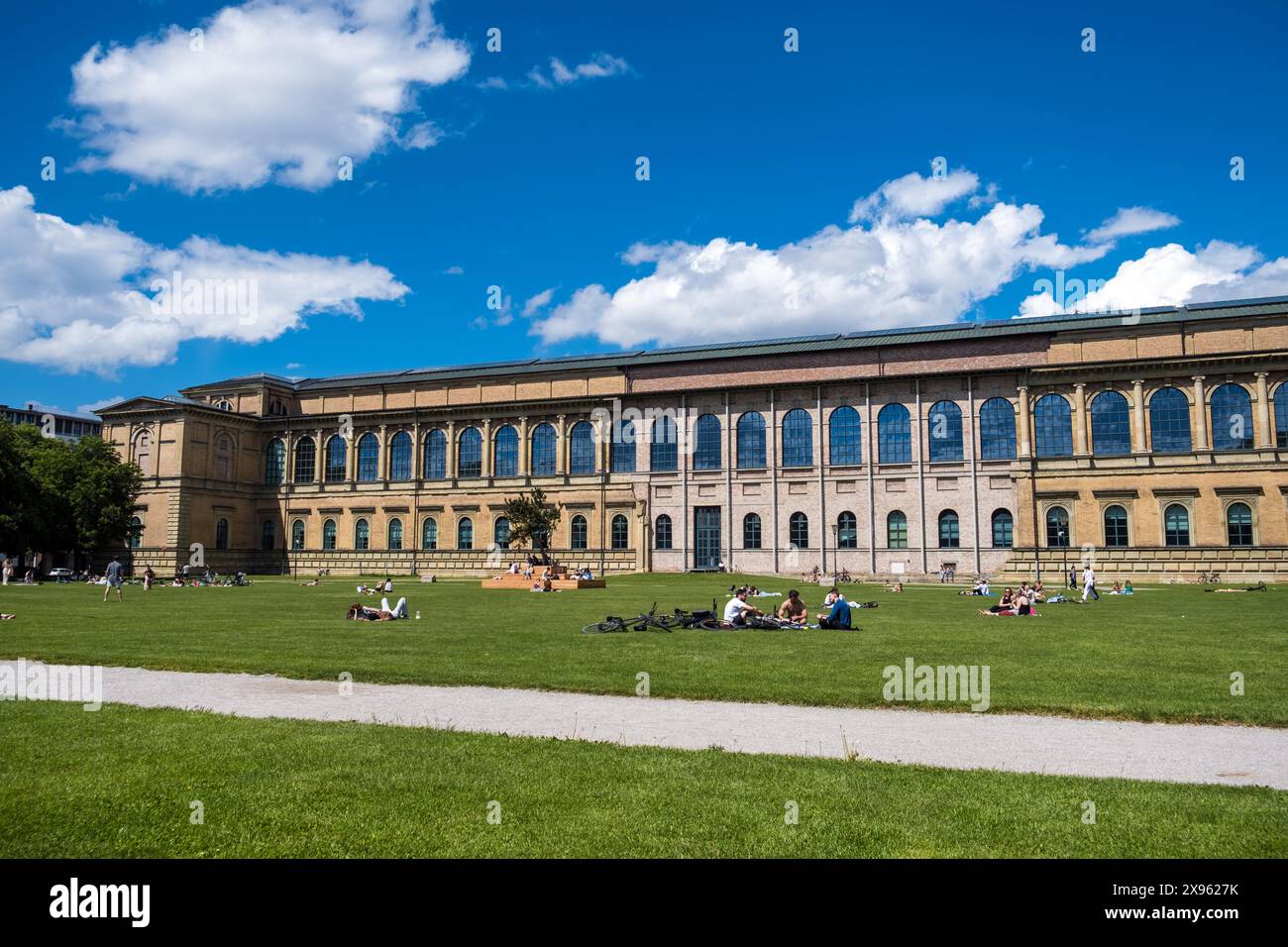 The Alte Pinakothek (Old Pinakothek), famous art museum in Munich city ...