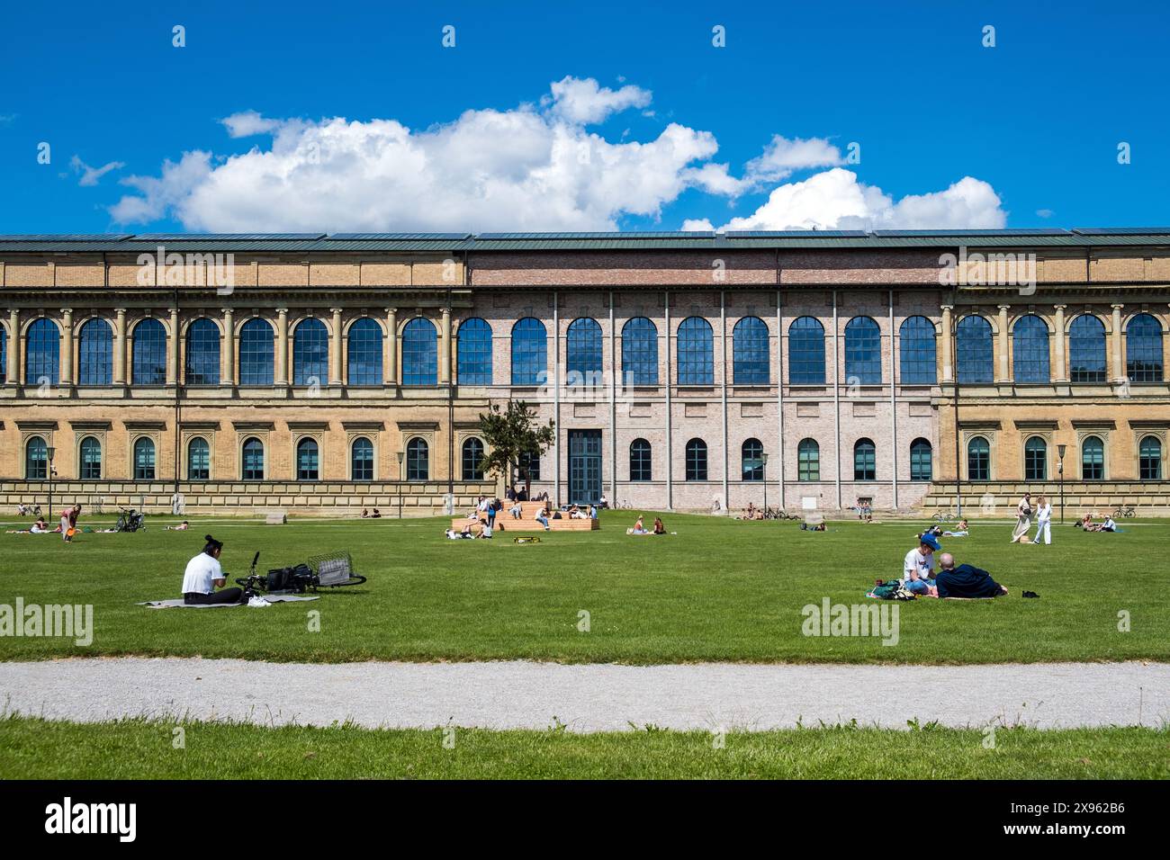 The Alte Pinakothek (Old Pinakothek), famous art museum in Munich city ...
