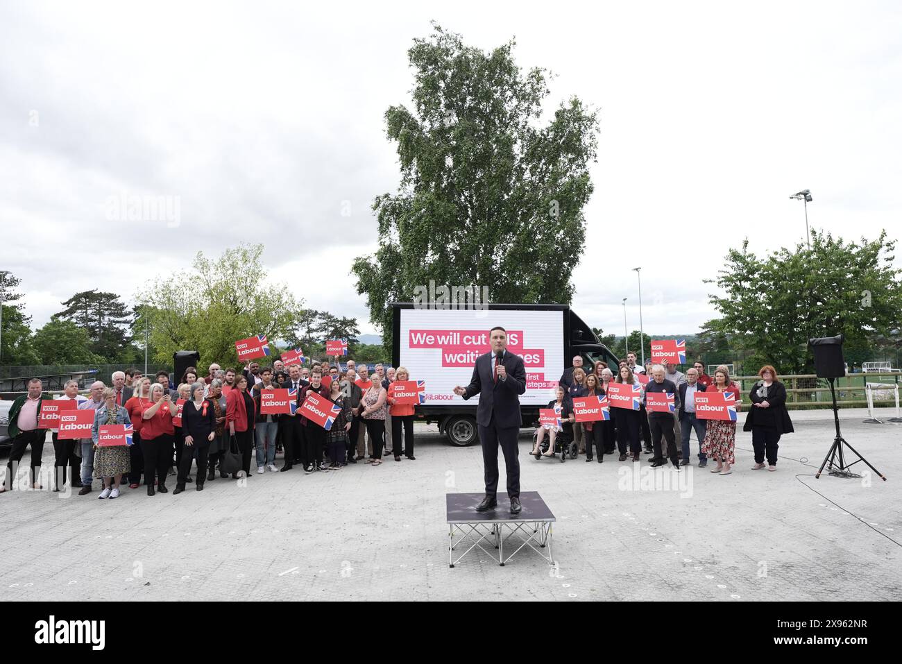 Shadow health secretary Wes Streeting gives a speech during a visit to ...