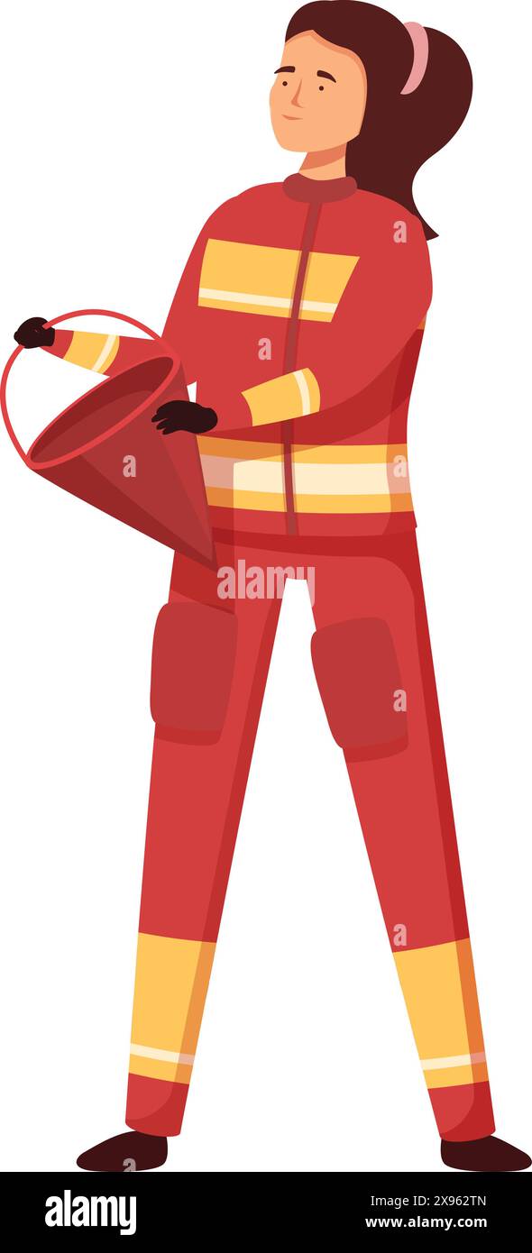 Firewoman cartoon hi-res stock photography and images - Alamy