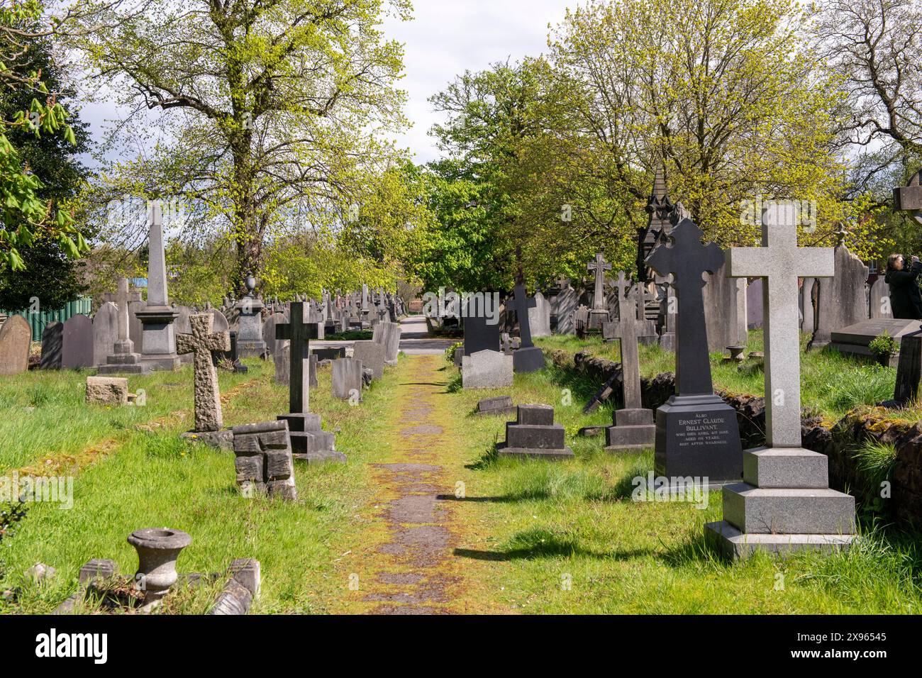 Church (Rock) Cemetery in Nottingham, Nottinghamshire England UK Stock ...