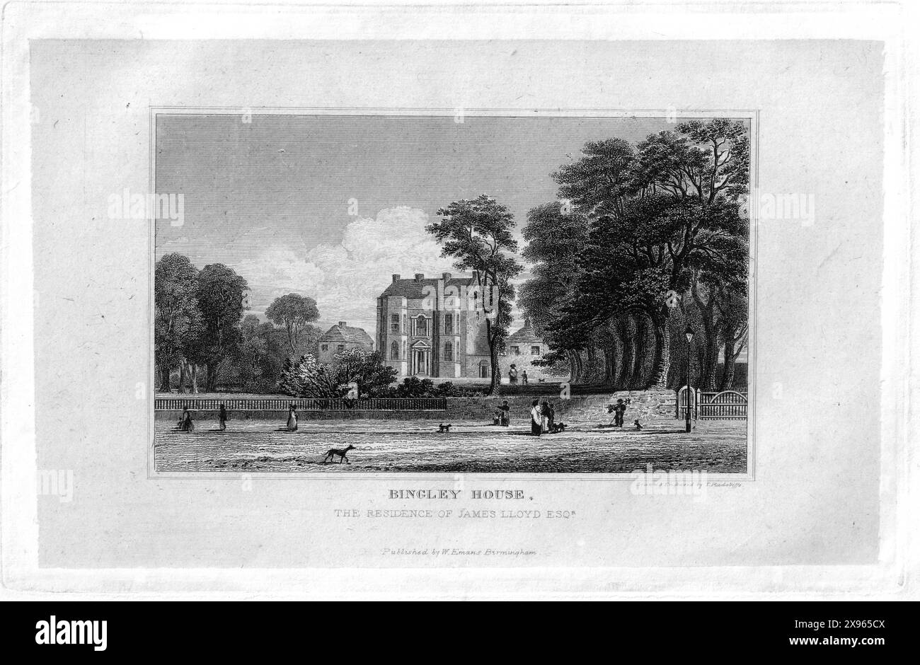 Bingley House - 1830 engraving by Thomas Radclyffe (fl.1817-1825 Stock ...