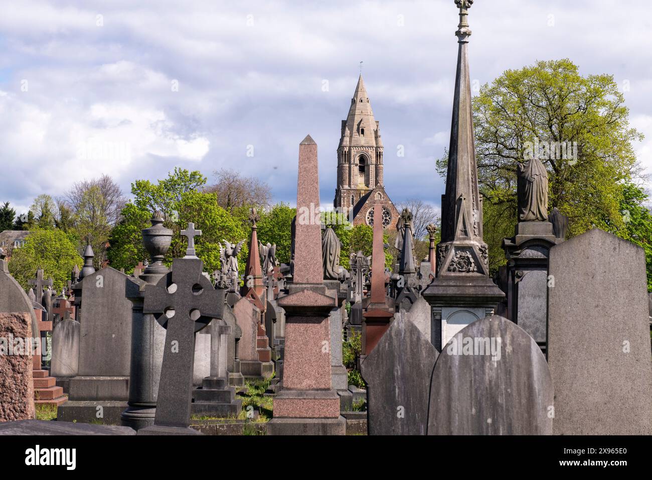 Church (Rock) Cemetery in Nottingham, Nottinghamshire England UK Stock ...