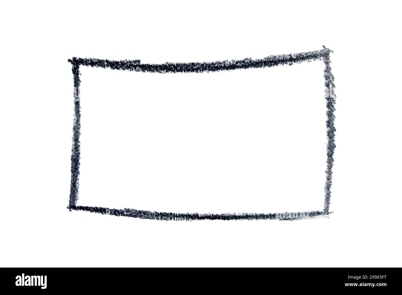 Hand drawn rectangle on isolated white background Stock Photo - Alamy
