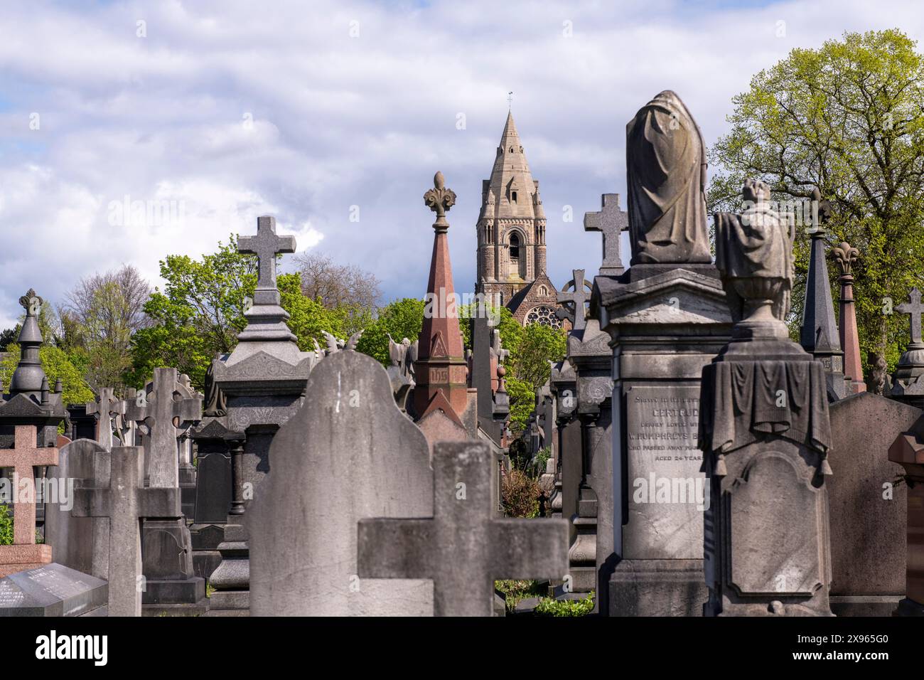 Church (Rock) Cemetery in Nottingham, Nottinghamshire England UK Stock ...