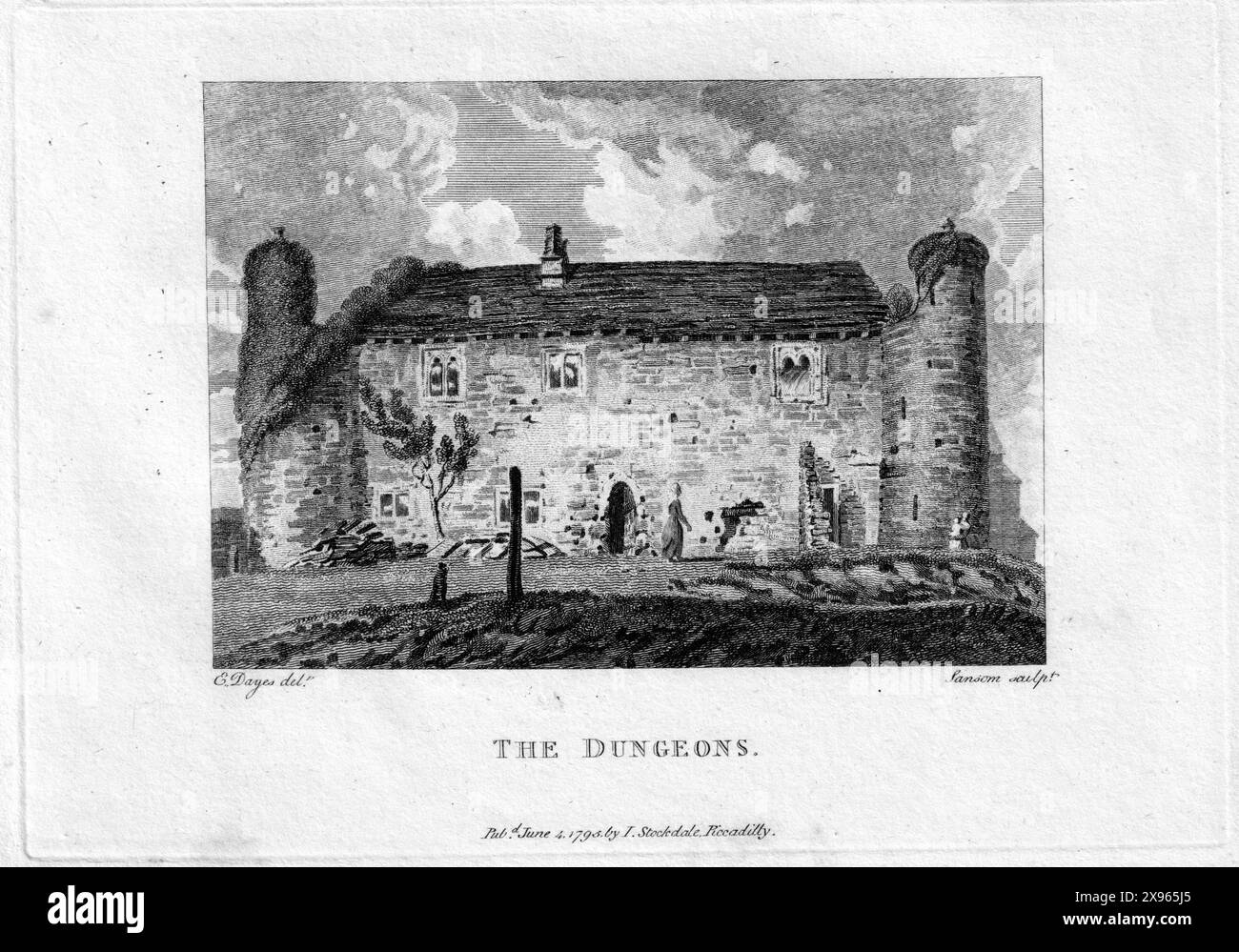 The Dungeon - 1790 engraving by Francis Sansom after Edward Dayes (1763 ...