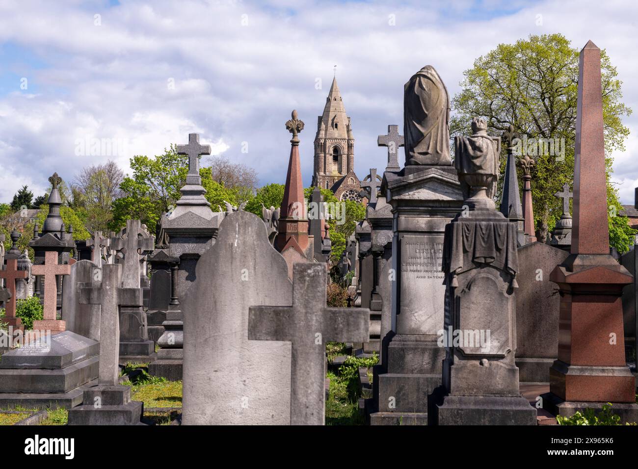 Church (Rock) Cemetery in Nottingham, Nottinghamshire England UK Stock ...